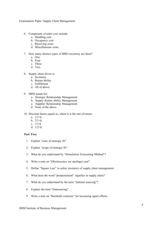 Supply chain management | DOC