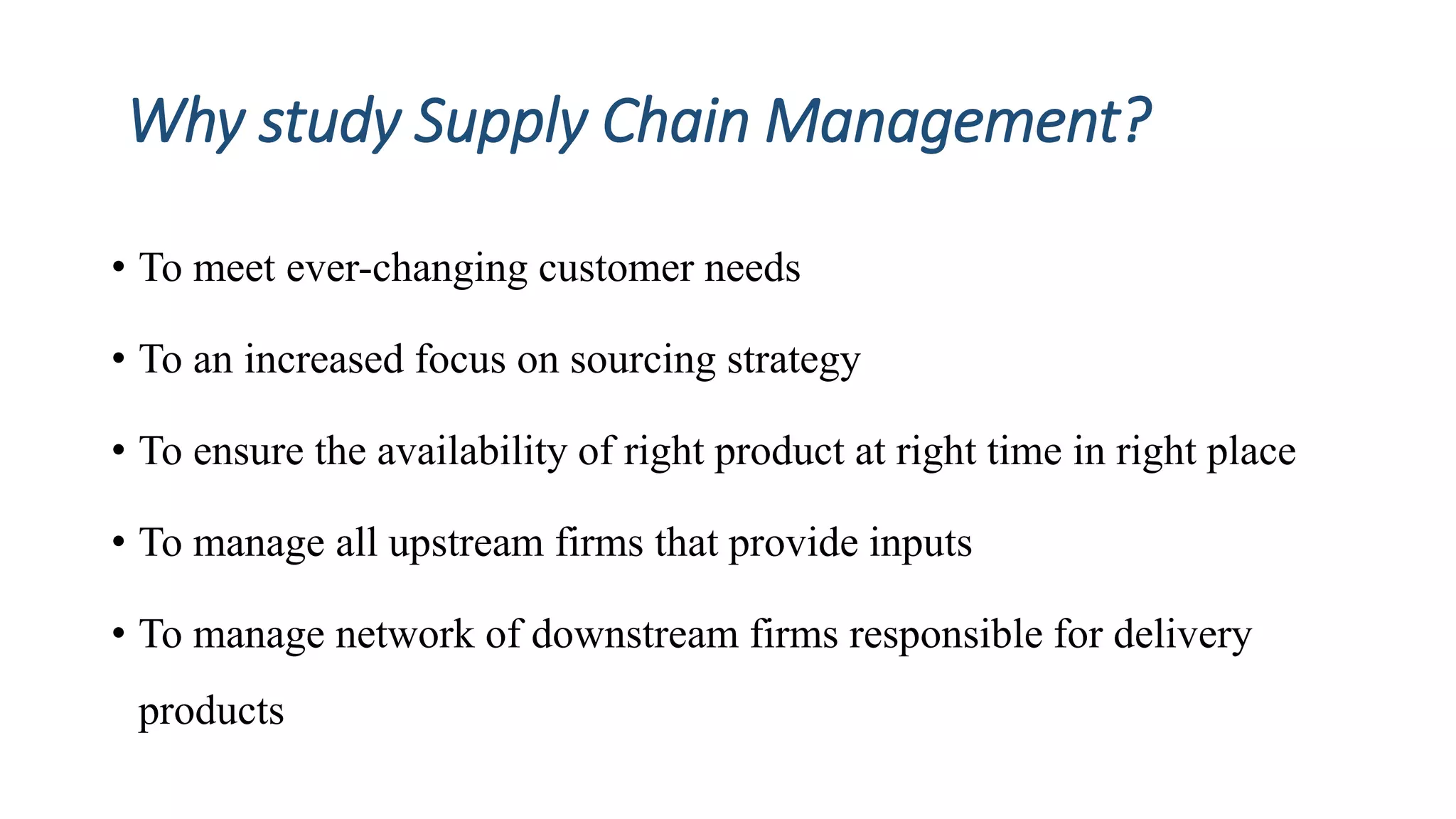 Supply chain management | PPTX