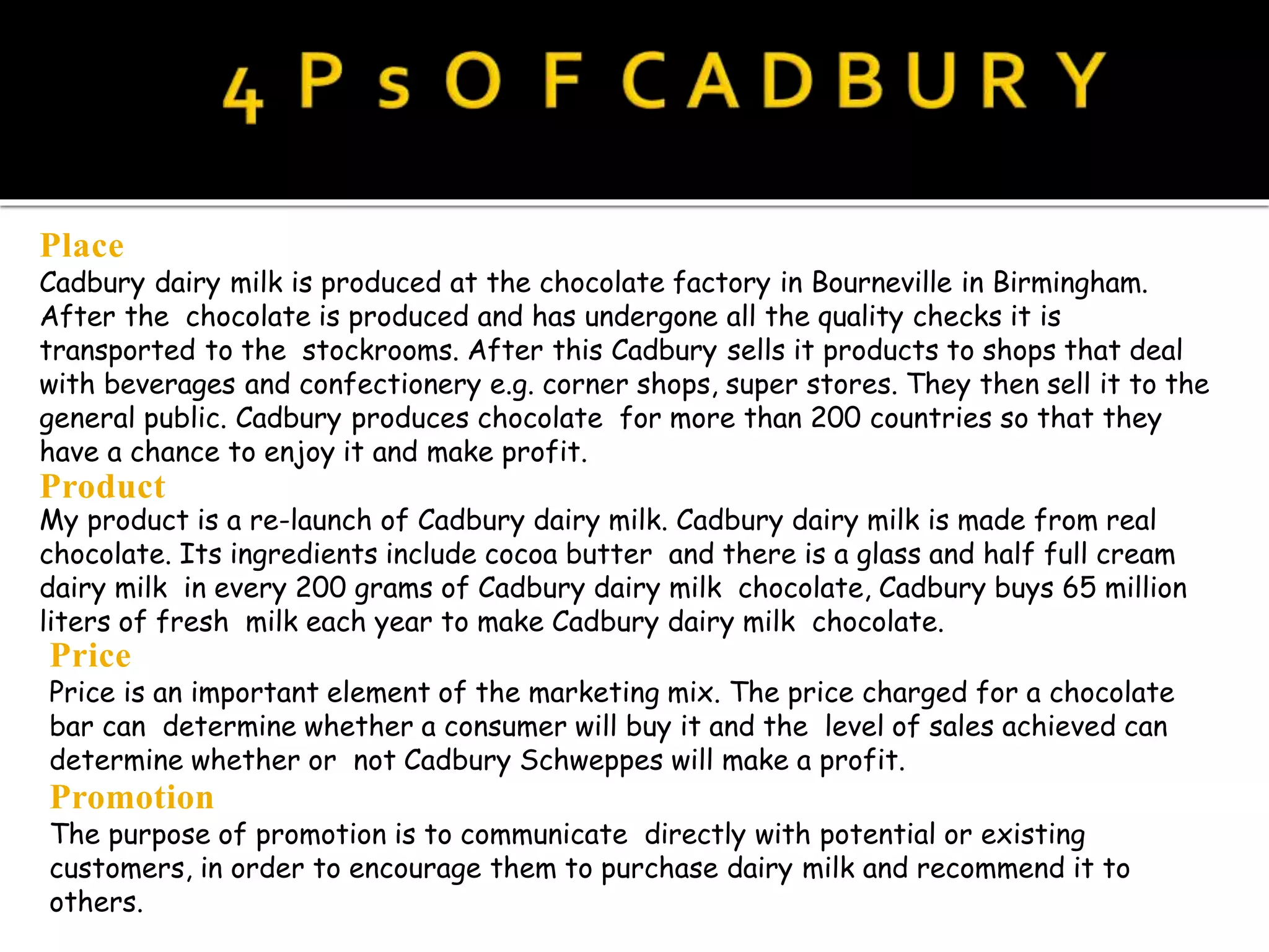 Supply chain management of cadbury | PPTX
