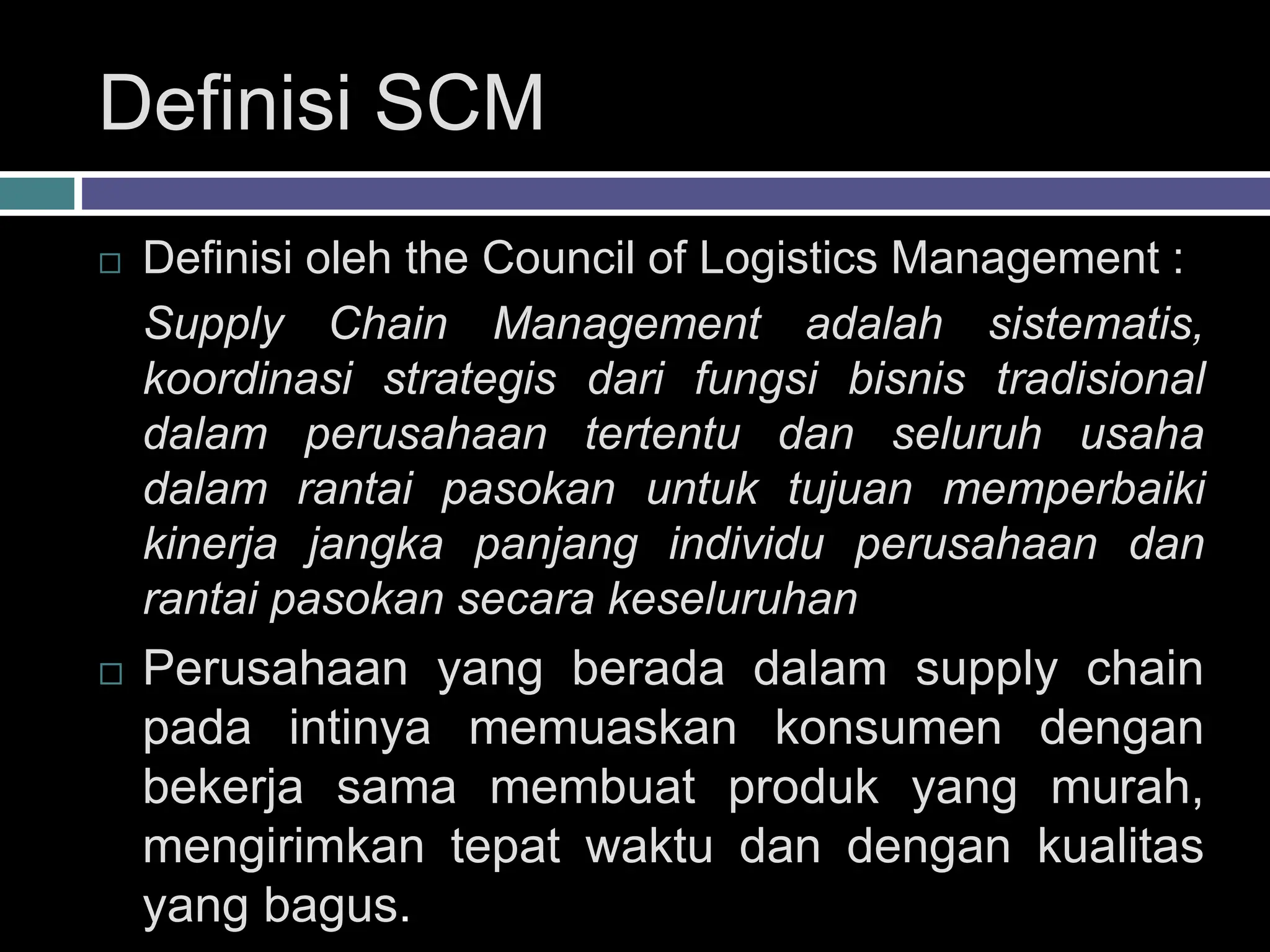 SUPPLY CHAIN MANAGEMENT for industrial engineering | PPTX