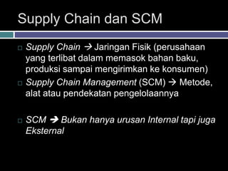 SUPPLY CHAIN MANAGEMENT for industrial engineering | PPT