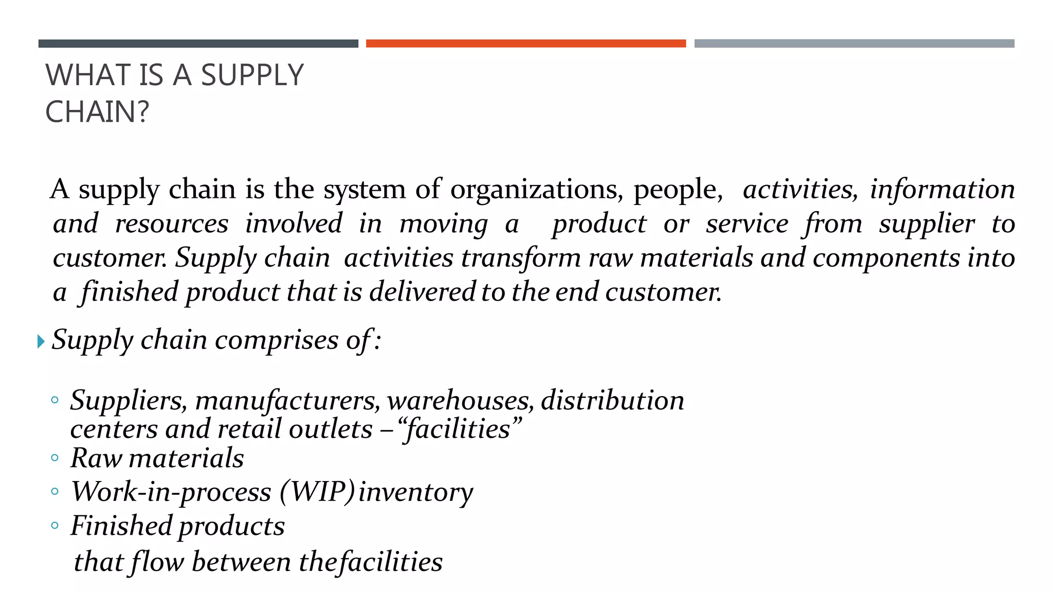 Supply chain management | PPTX