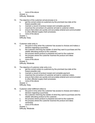 Question Bank for Supply Chain Management (3rd Edition) by Sunil Chopra | PDF