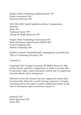 Supply ChainManagementA LOGISTICS PERSPECTIVE9e.docx