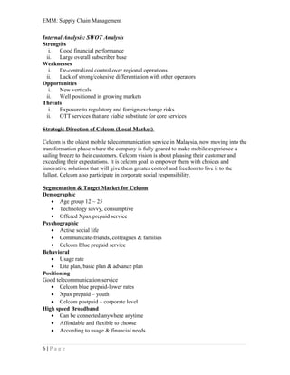 Supply chain management For Axiata | DOC