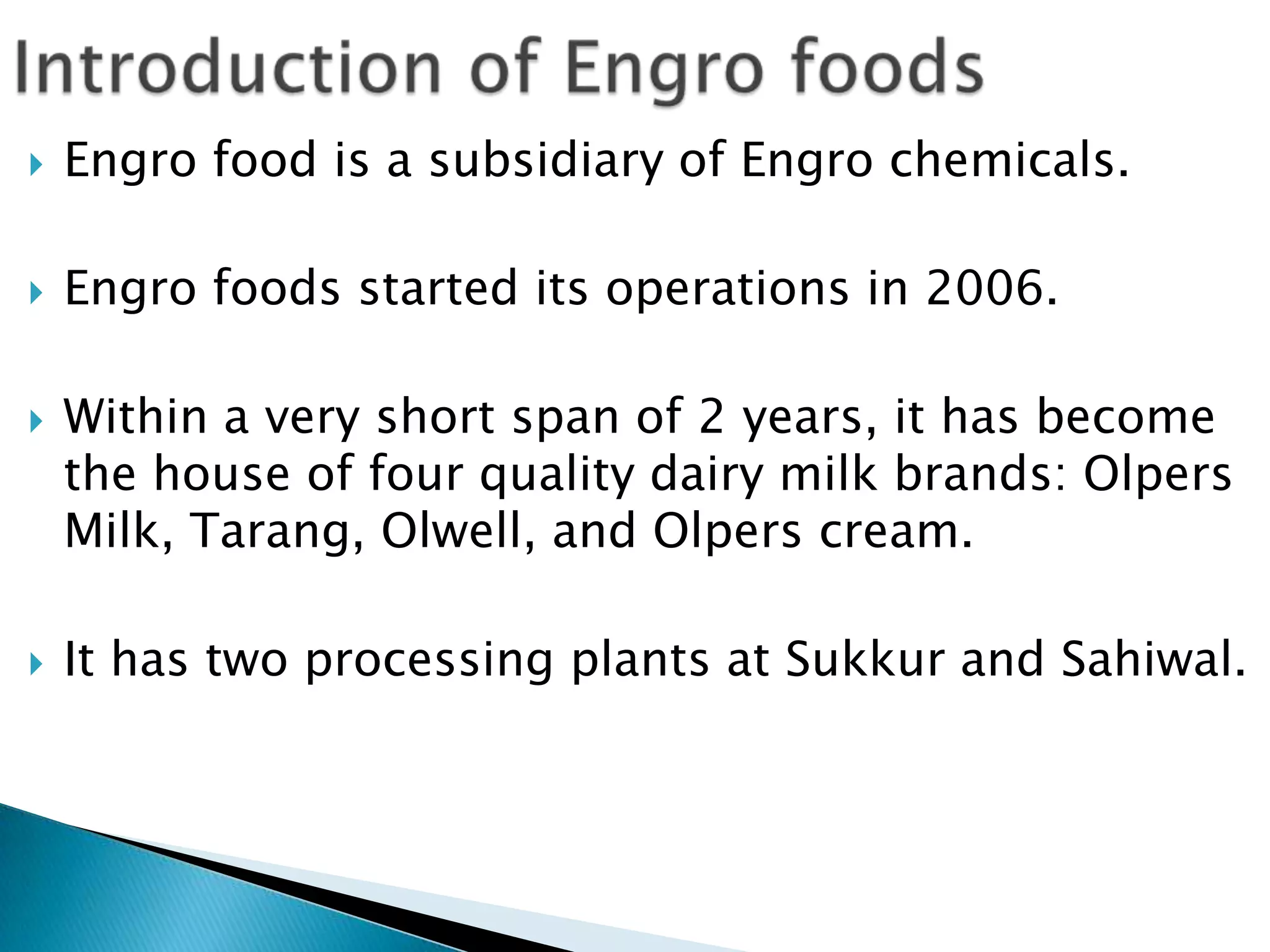 Supply chain management at engro foods | PPTX