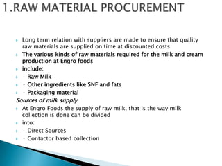 Supply chain management at engro foods | PPT