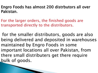 Supply chain management at engro foods | PPT