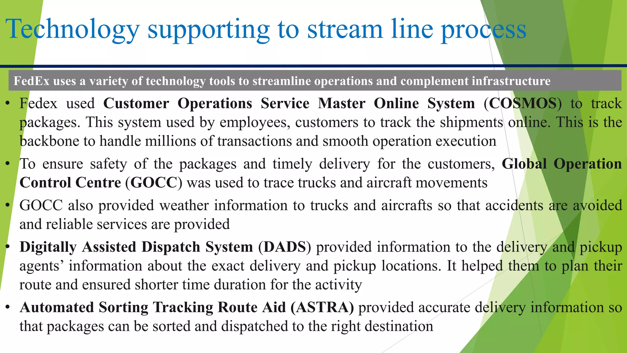 Supply chain management at fed ex | PPTX