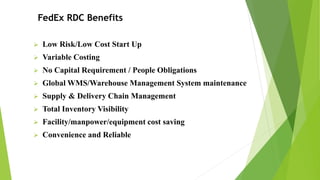 Supply chain management at fed ex | PPTX