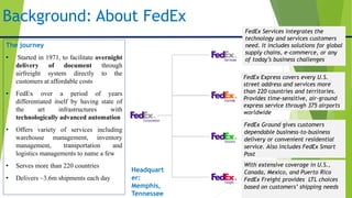 Supply chain management at fed ex | PPTX