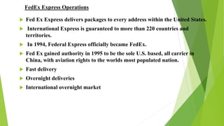 Supply chain management at fed ex | PPTX