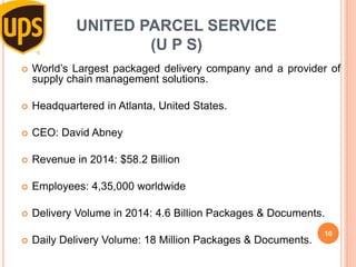 Supply chain management at United Parcel Service | PPTX