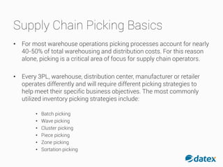 Supply Chain Management Basics: Inventory Picking Strategies | PDF