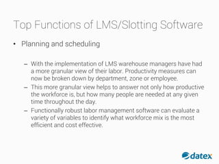 Supply Chain Management Basics: Labor Management Slotting | PDF | Logistics | Business