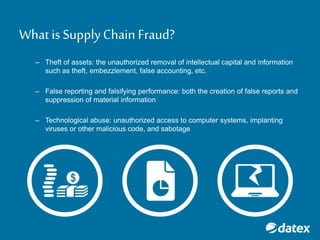 Supply Chain Management Basics: Preventing Supply Chain Fraud | PDF