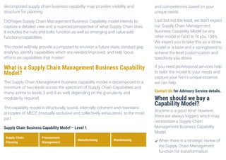 Supply Chain Business Capability Model | PDF