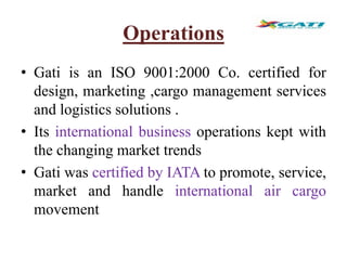 Supply chain management (Gati ltd.) | PPTX