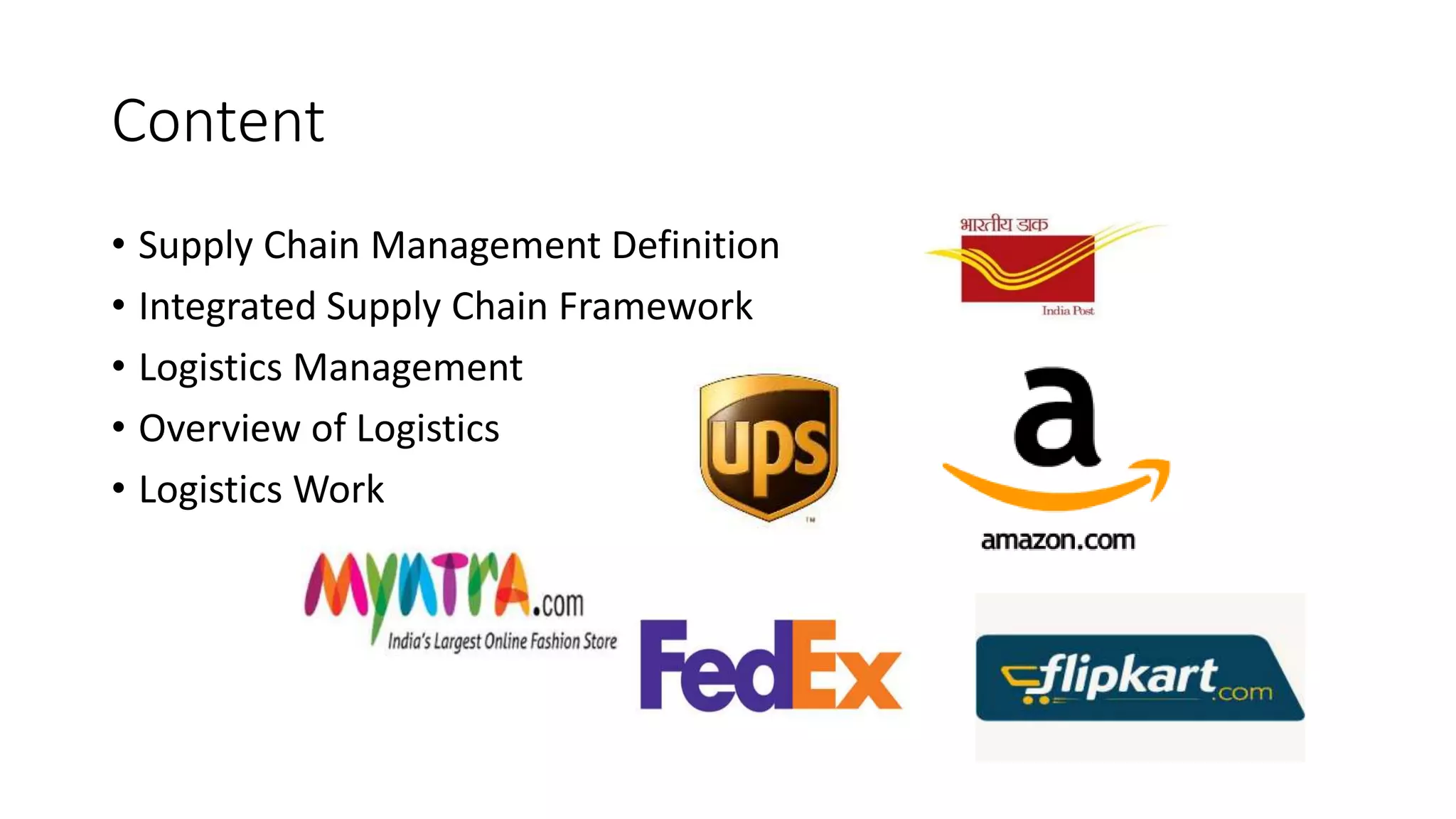 Supply chain management-Introduction-Part 1 | PPTX