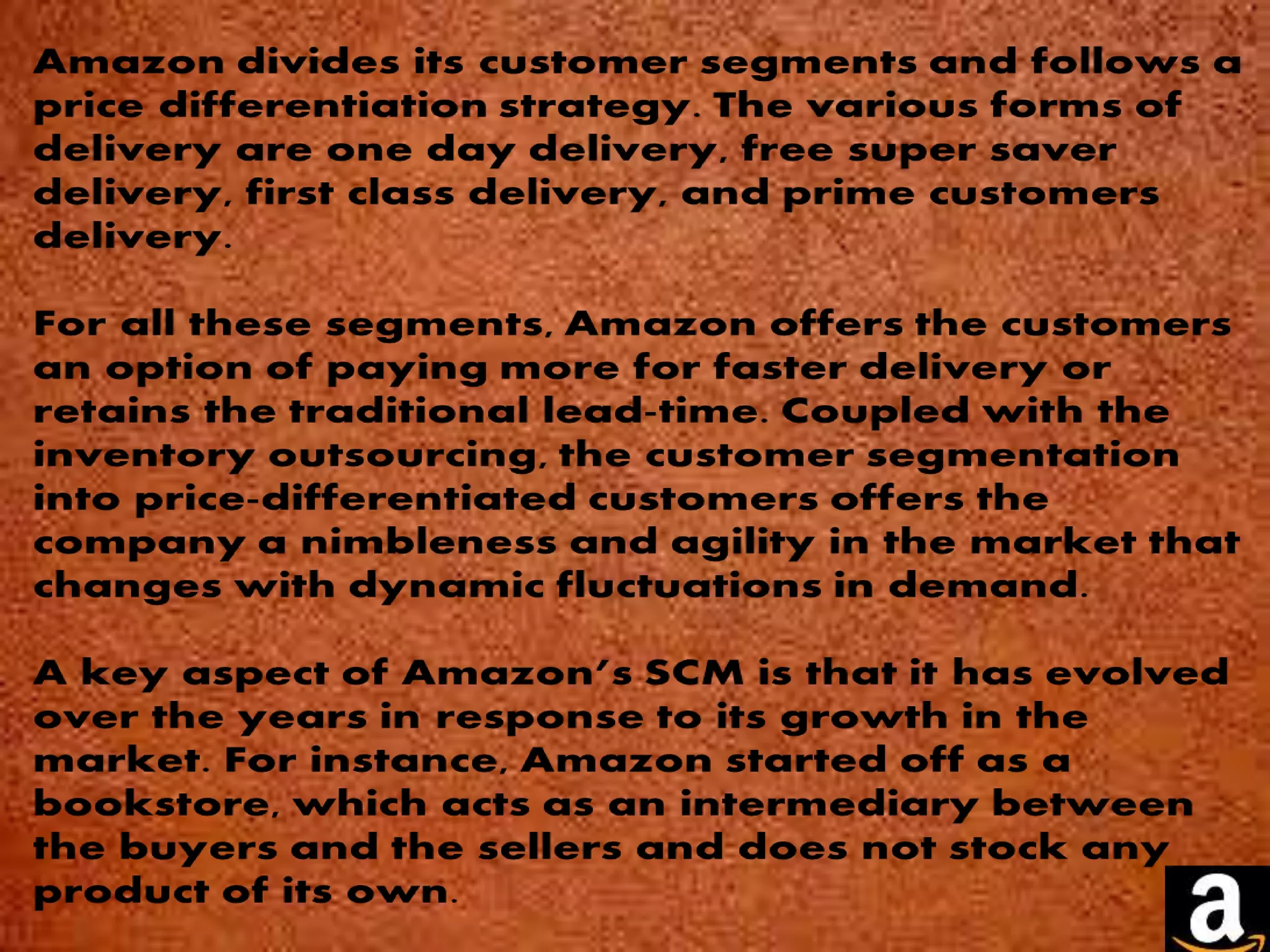 Supply chain management of amazon | PPTX