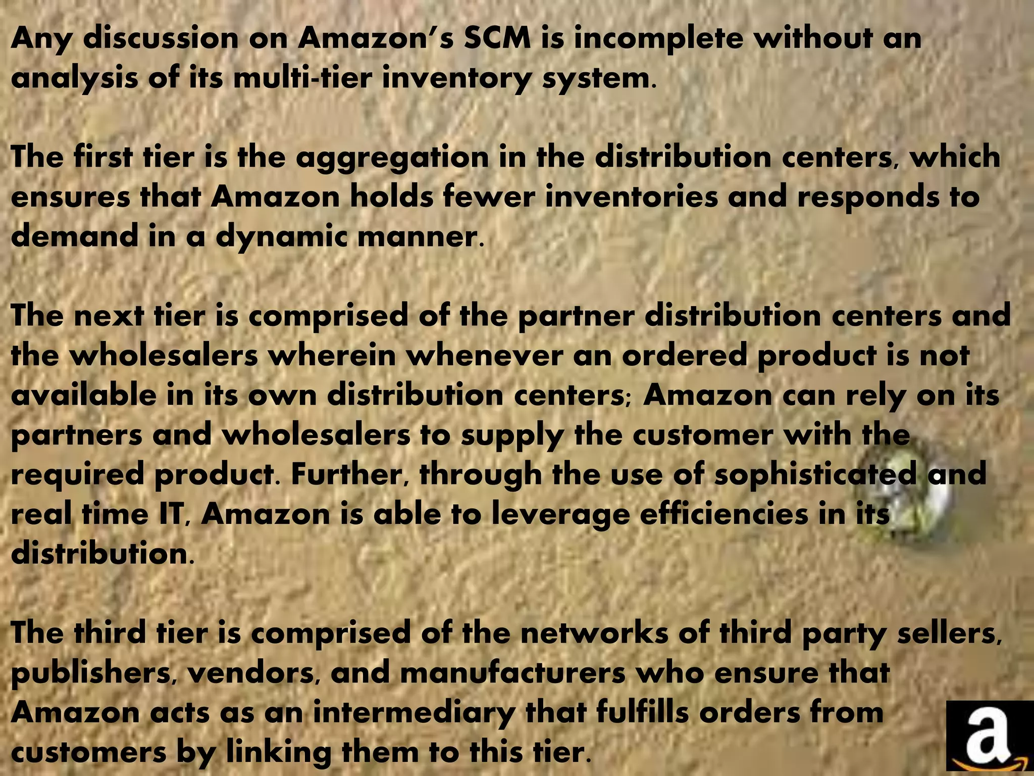 Supply chain management of amazon | PPTX
