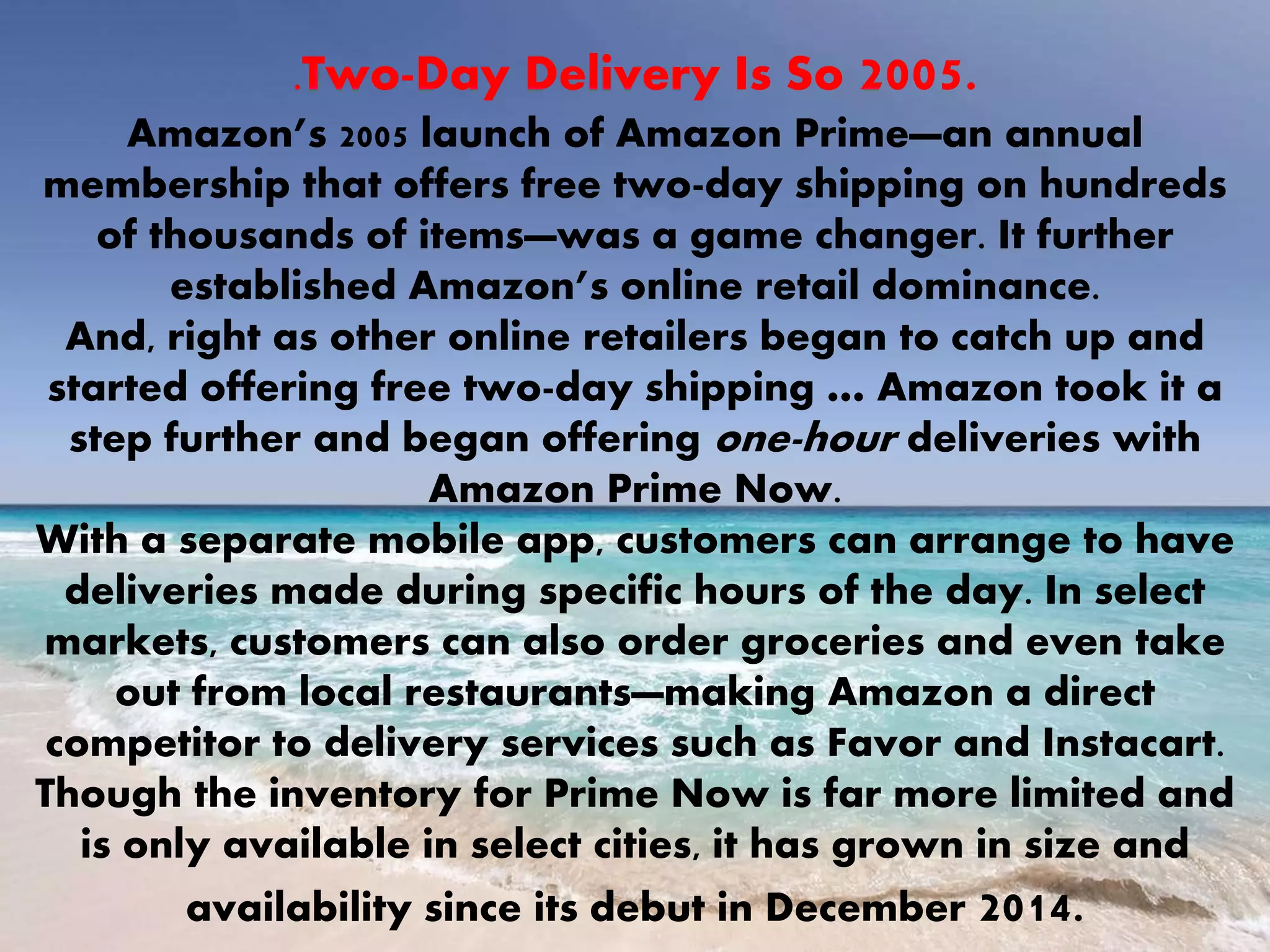 Supply chain management of amazon | PPTX