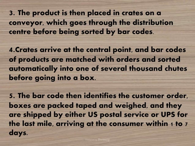 Supply chain management of amazon | PPTX