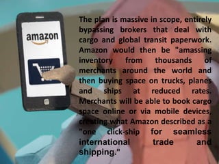 Supply chain management of amazon | PPTX