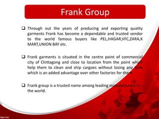 Supply Chain Management of Frank group.ppt