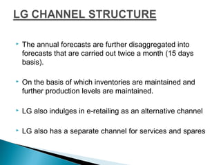 Supply chain management of lg electronic | PPT