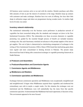 Supply chain management of vegetable marketing [www.writekraft.com ...