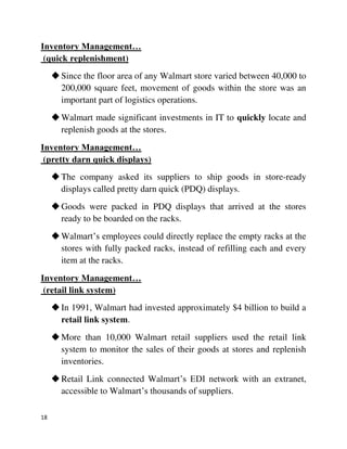 Supply chain management of walmart | PDF