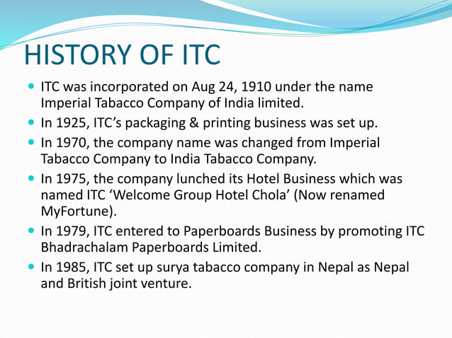 Supply chain management on itc | PPTX