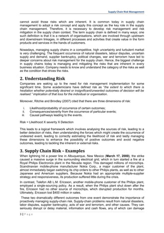 Supply Chain Risk Management | DOC