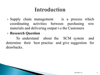 Supply chain management system | PDF