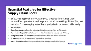 Supply chain management tools presentation | PPT