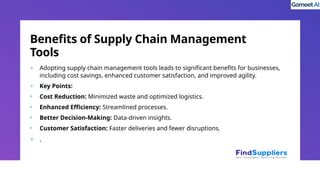 Supply chain management tools presentation | PPT