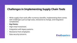 Supply chain management tools presentation | PPT