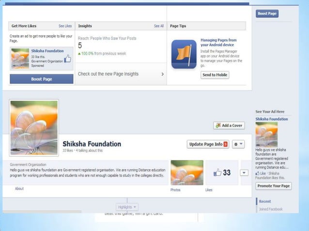 introduction of facebook | PPTX | Social Networking | Internet