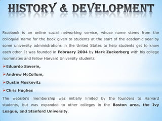 introduction of facebook | PPTX