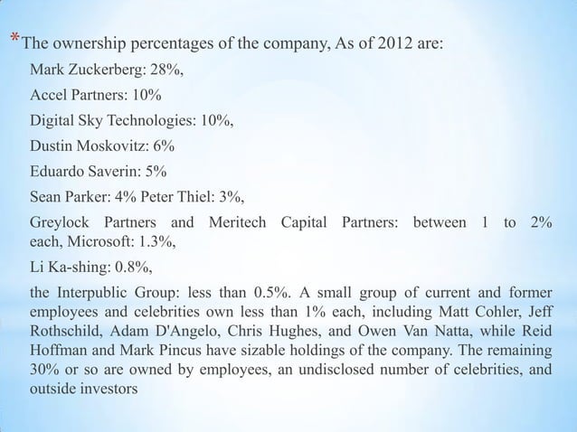 introduction of facebook | PPTX | Social Networking | Internet