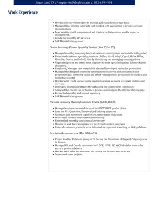 Supply chain march 2016 resume | PDF | Logistics | Business
