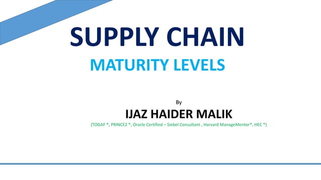 Supply Chain Maturity Levels | PPTX