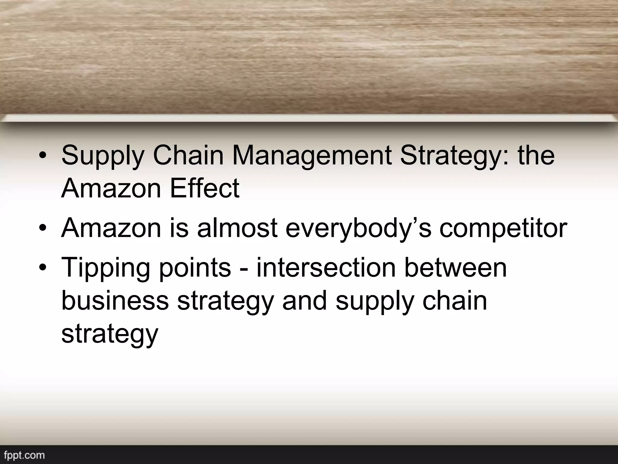 Supply chain mngt of amazon | PPTX | Logistics | Business