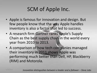 Supply chain of Apple | PPTX