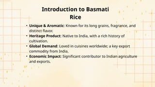 Supply Chain of Basmati Rice in Indian region | PPTX
