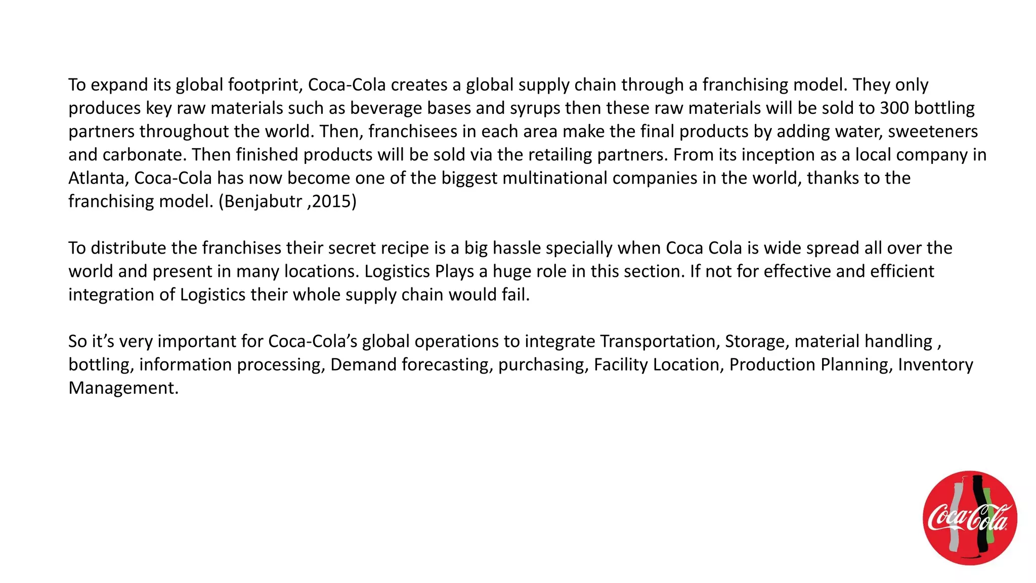 Supply chain of coca cola | PDF