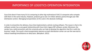 Supply chain of coca cola | PDF
