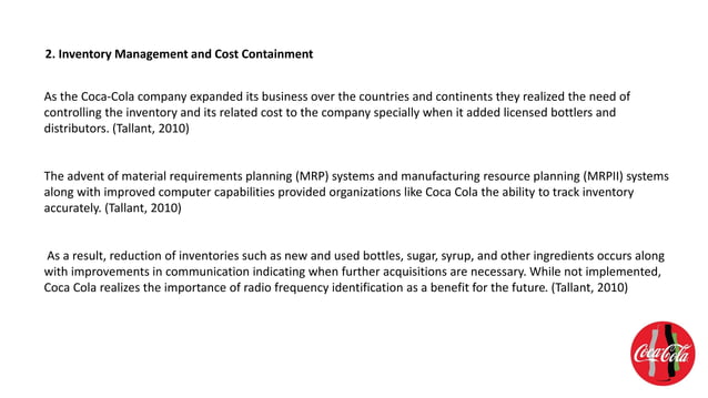 Supply chain of coca cola | PDF | Logistics | Business
