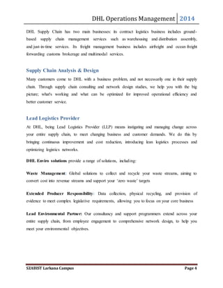 Supply chain of dhl | DOCX